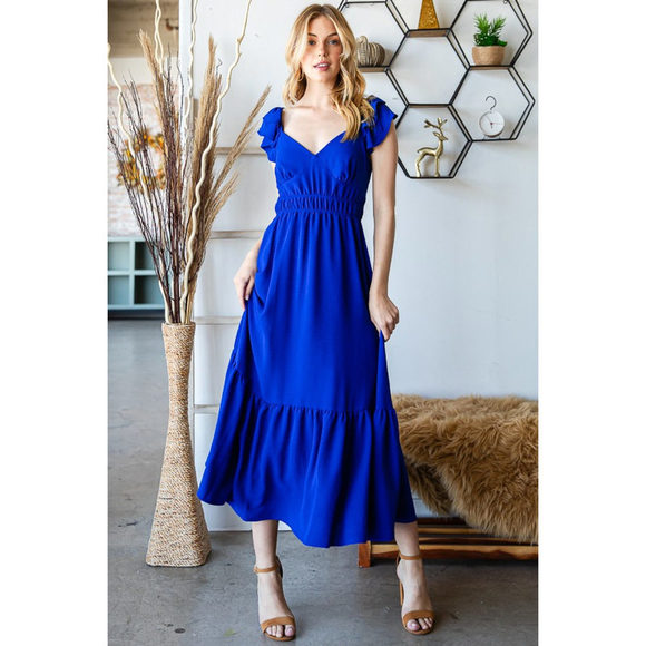 Reborn J | Dresses | Reborn J Tie Back Sleeveless Ruffled Midi Dress ...